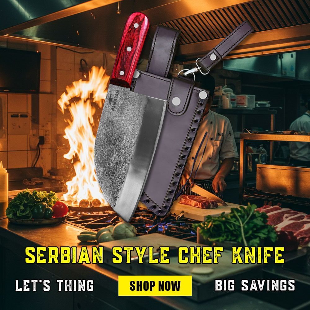 Almazan kitchen chef knife Serbian style sale offers - Serbian Knives